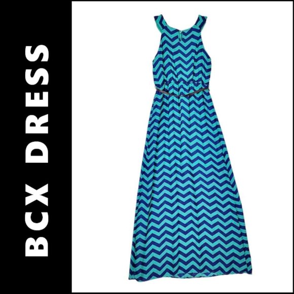 BCX | Dresses | Bcx Woman Sleeveless Maxi Long Dress Chevron Size ...